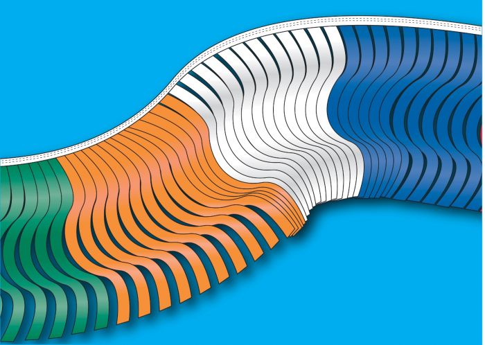 Blue Metallic Fringe Pennanta